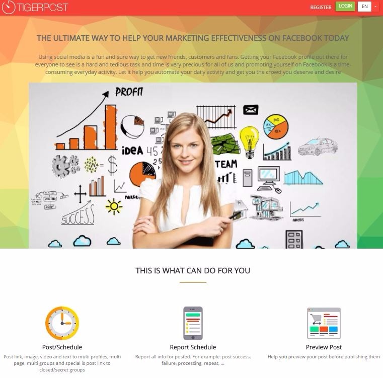 Tiger Post - Facebook Automatico Post Português Pt-br