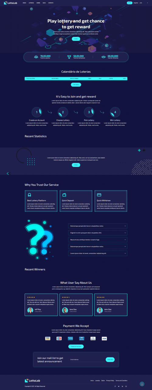 LottoLab - Plataforma de loteria ao vivo