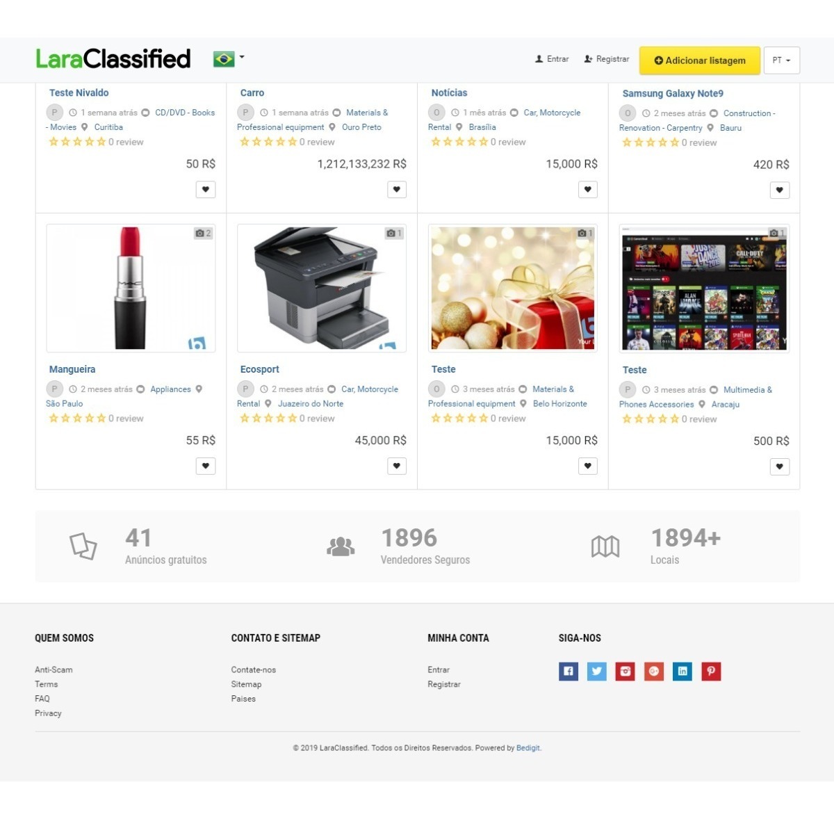 Script De Classificados Em Php Completo, Site Responsivo