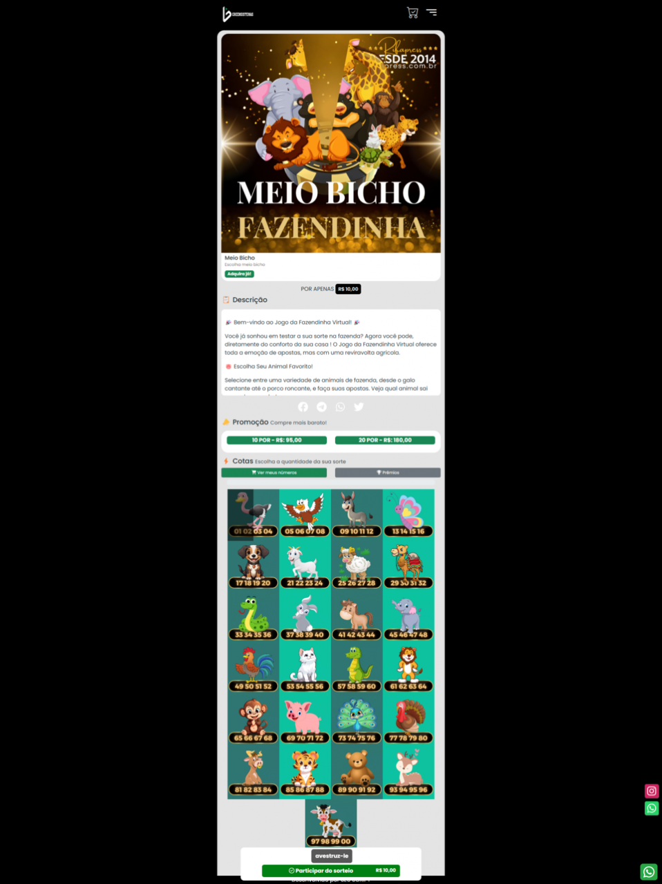 Script de Rifas com baixa automática website completo para sorteios