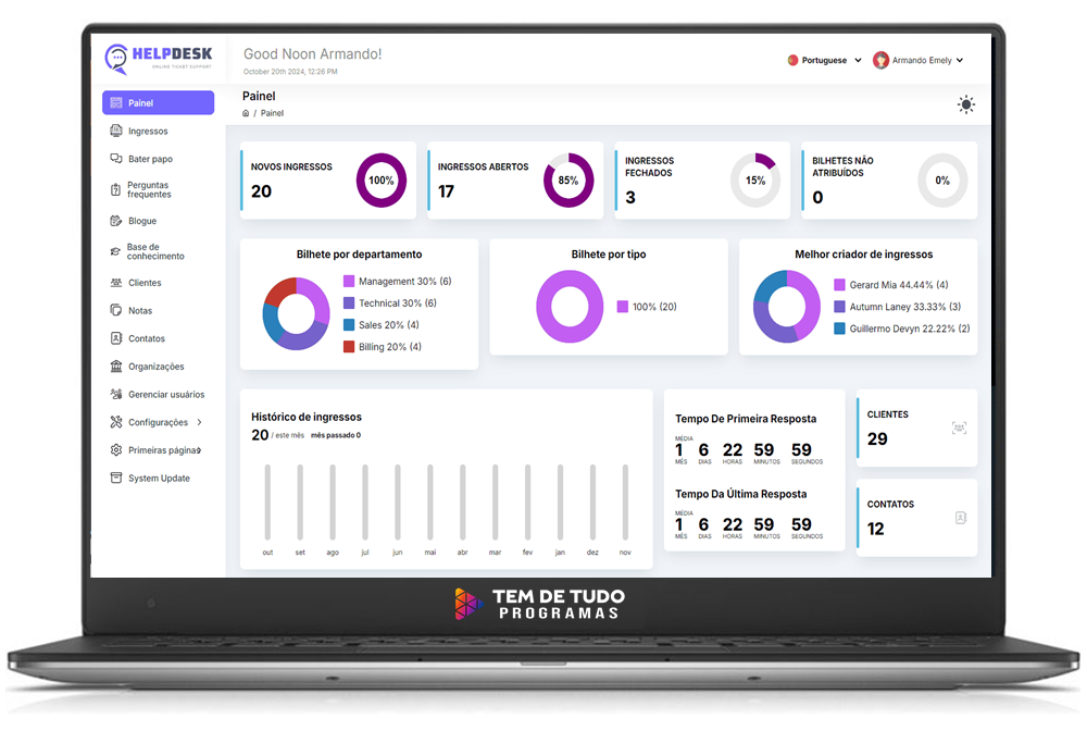 Helpdesk Sistema Em Php Suporte Online E Gestão De Tickets