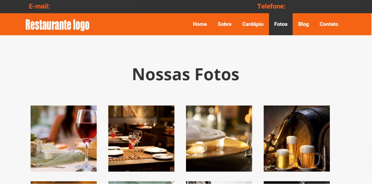 Site Restaurante Responsivo administrável - Script PHP