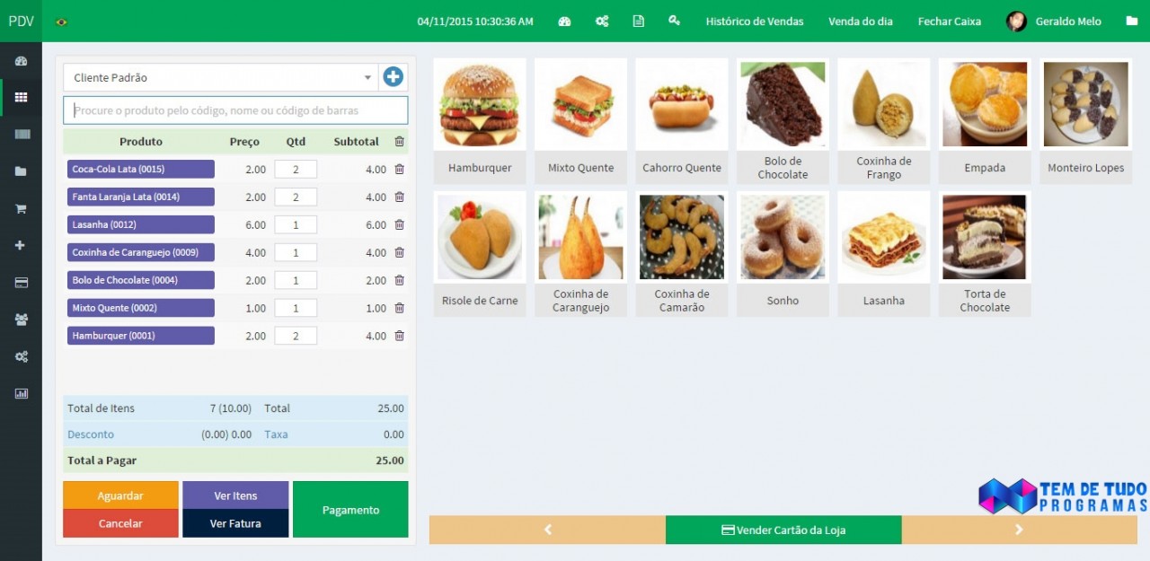 Sistema Pdv Pedido De Venda em PHP com Banco Mysql