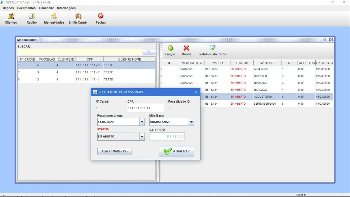Código Fonte Emissor De Carnê E Recibos- Java Netbeans 11