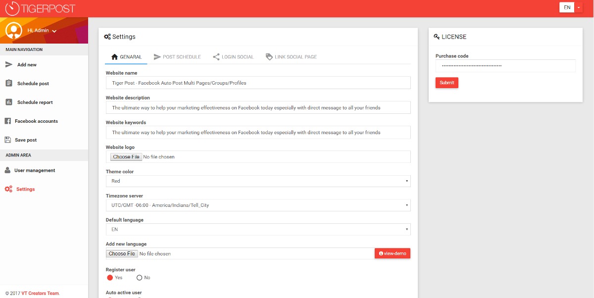 Tiger Post - Facebook Automatico Post Português Pt-br