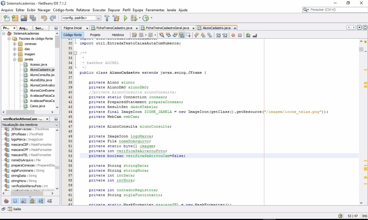 Sistema Academias + Código Fonte - Java Netbeans Mysql