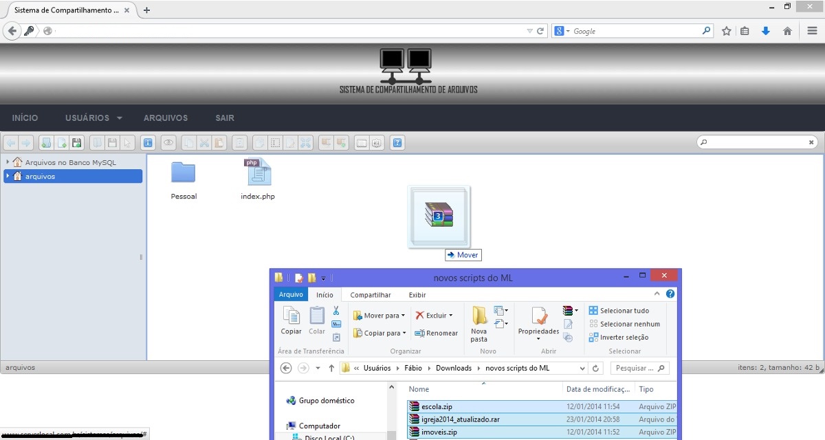 Script Php E Mysql - Compartilhamento De Arquivos