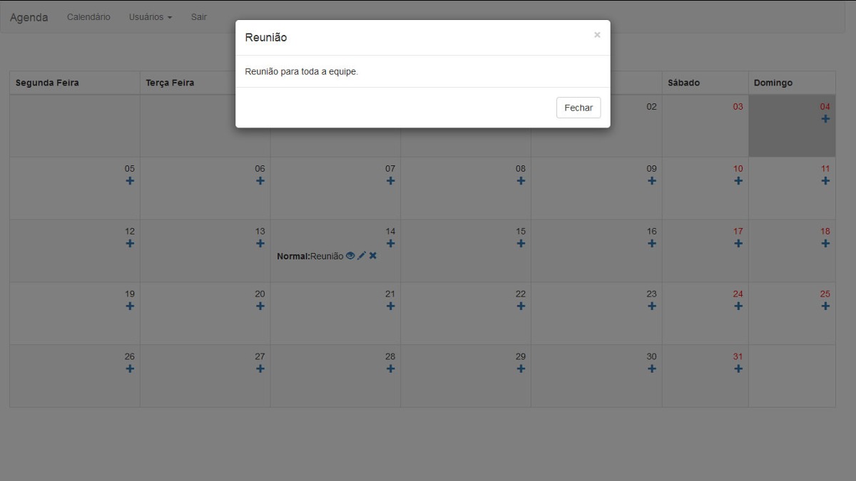 Agenda De Eventos Responsiva - Php E Mysql